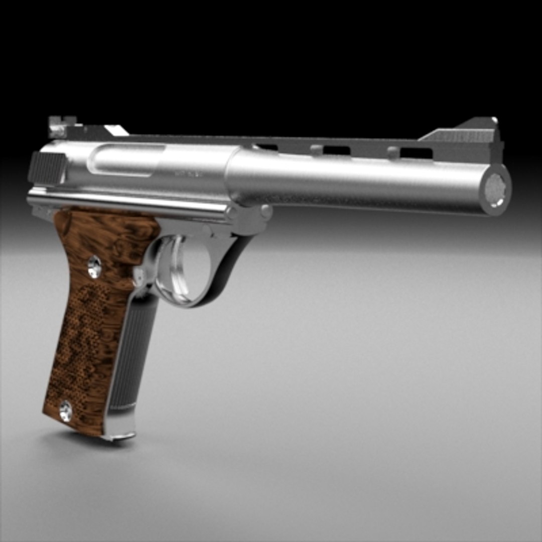 pistol 180 automag 3d model