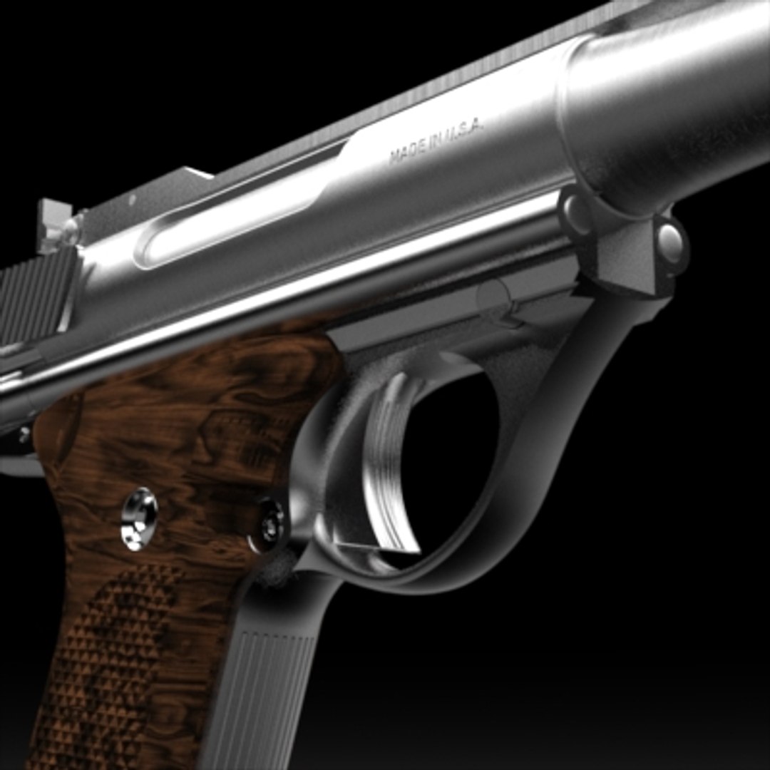 pistol 180 automag 3d model