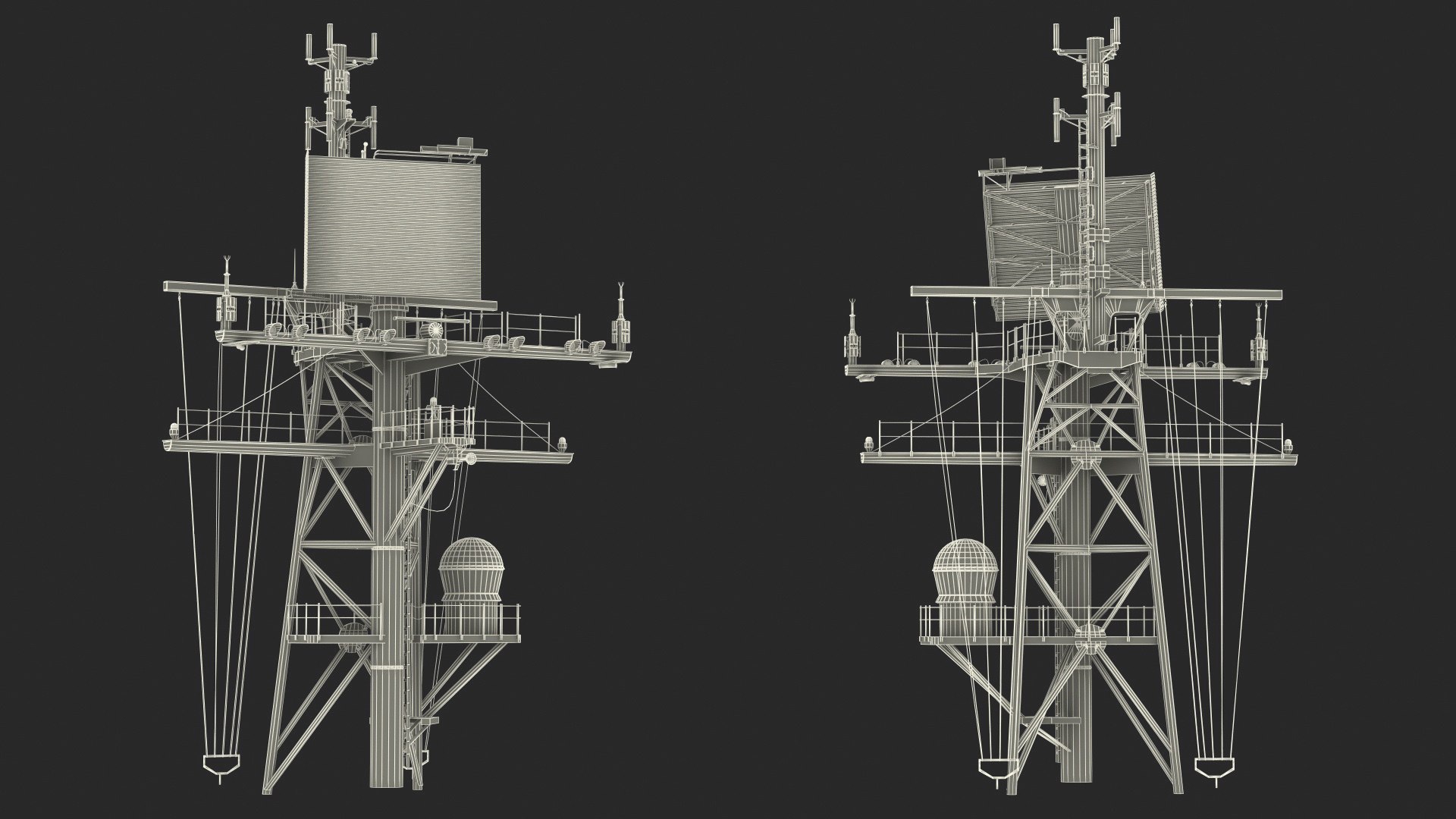 Military ship mast 3D - TurboSquid 1548374
