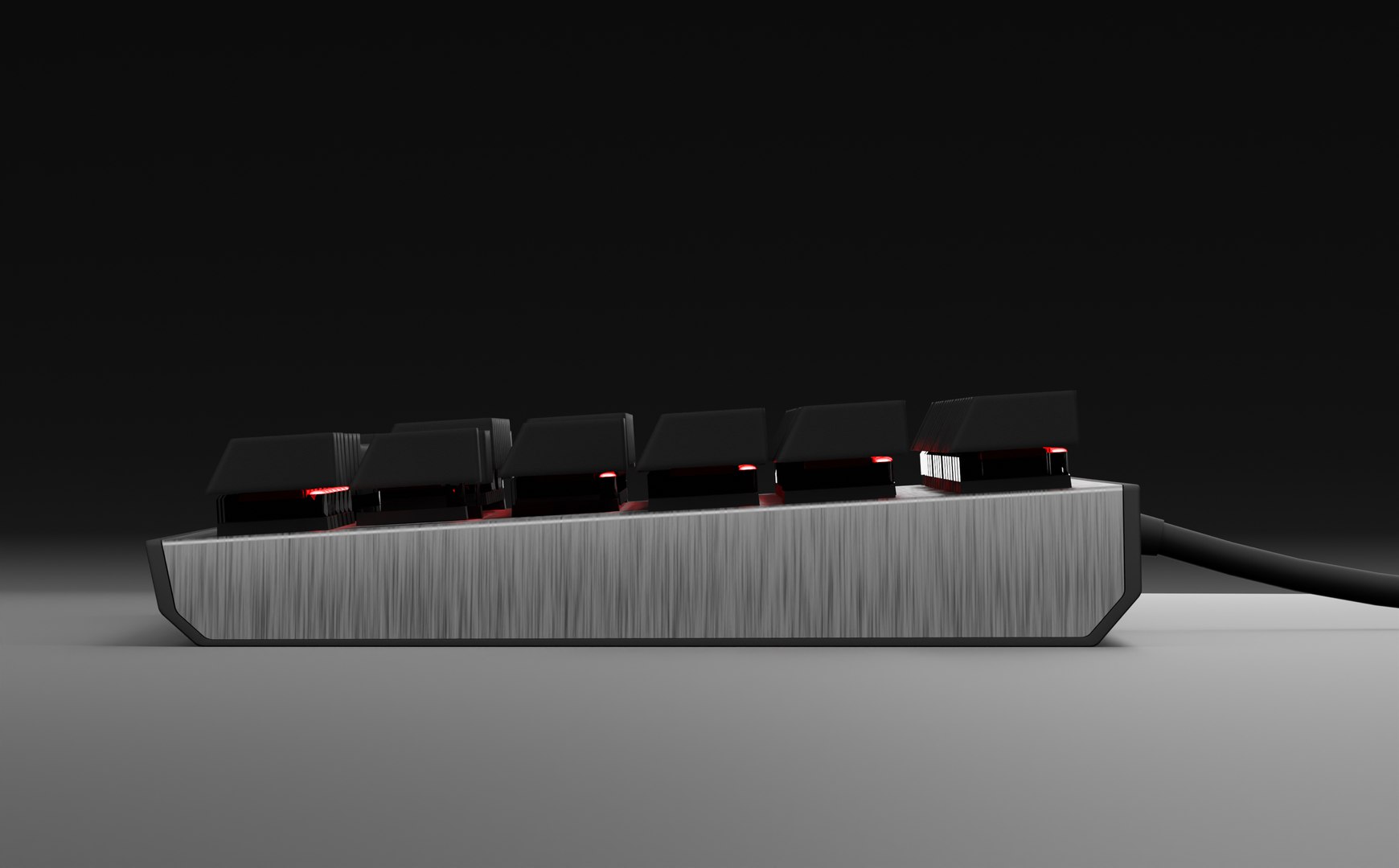 Mechanical Keyboard Coolermaster Metal Base Red Switches Model ...