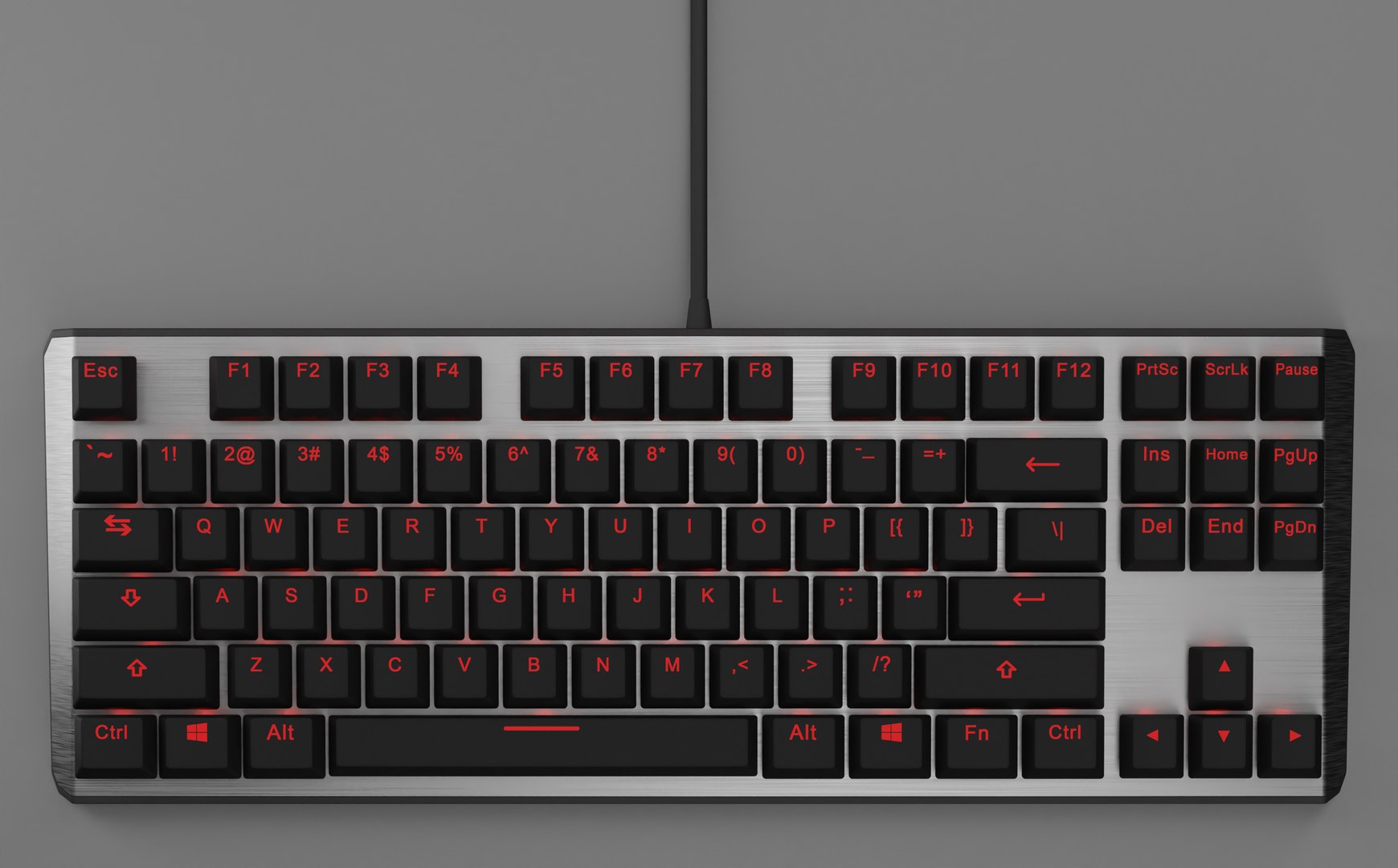Mechanical Keyboard Coolermaster Metal Base Red Switches Model ...
