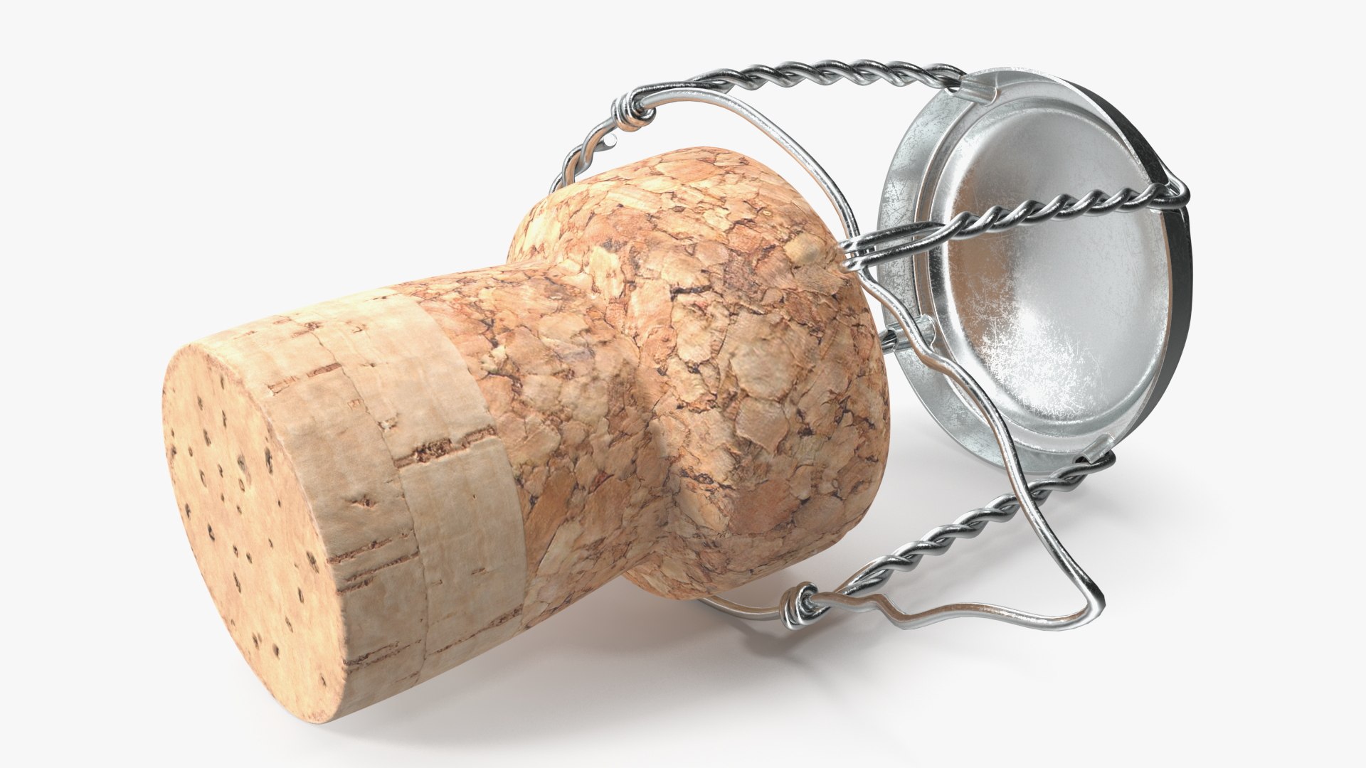 Bottle Cork Lying Metal Wire 3D model - TurboSquid 1852244