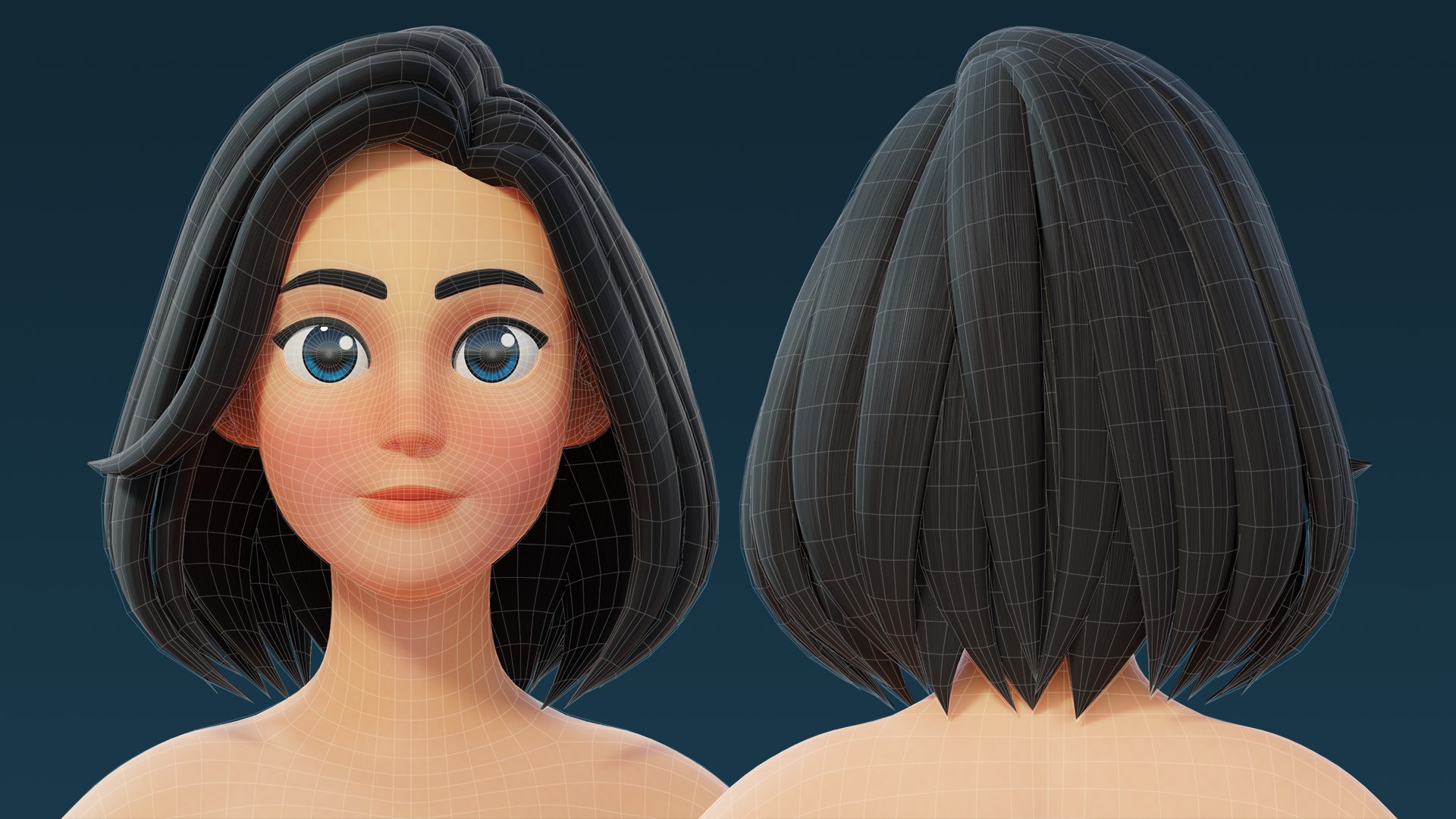 Cartoon Character Female Base Model 3D Model - TurboSquid 2211398