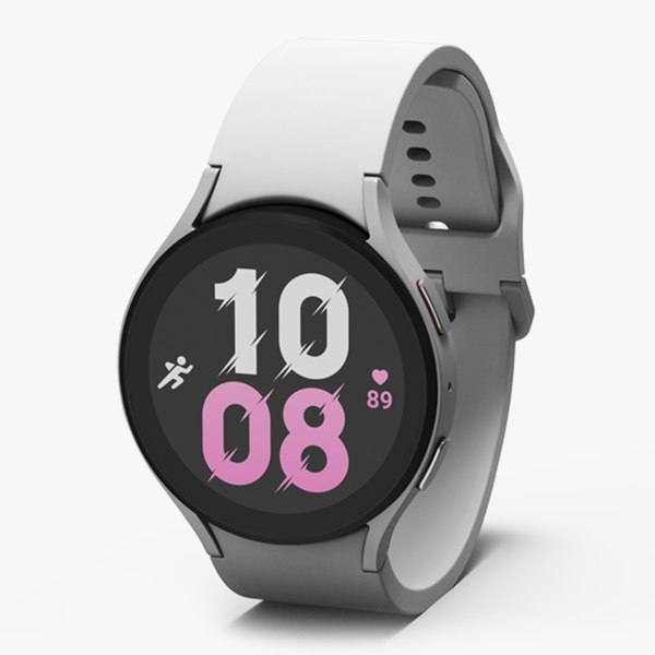 3D Silver Samsung Galaxy Watch 5 large 44mm model - TurboSquid 2042699