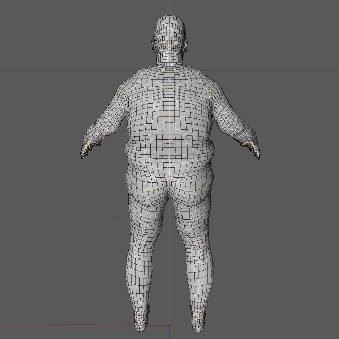 c4d realistic base mesh obese
