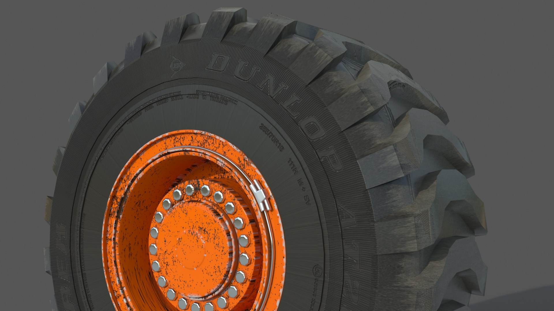 3D Wheel Rim Tire Dozer - TurboSquid 1938616