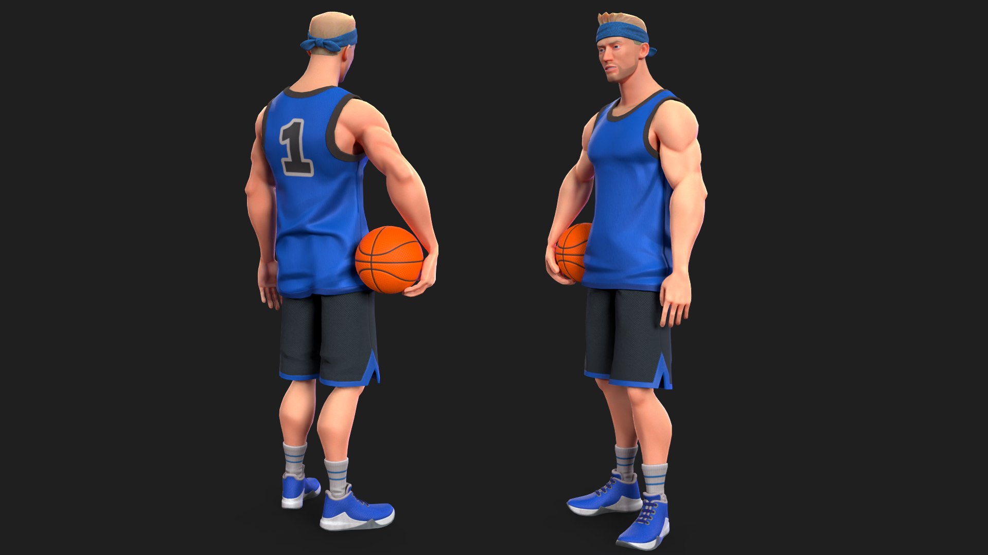 Basketball Stylized Players 3D model - TurboSquid 1874188