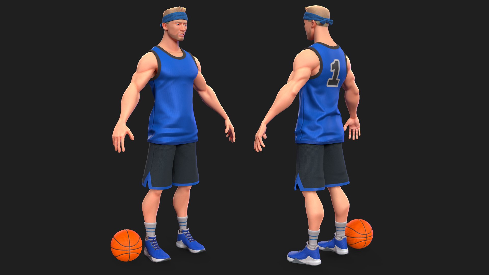 Basketball Stylized Players 3D model - TurboSquid 1874188
