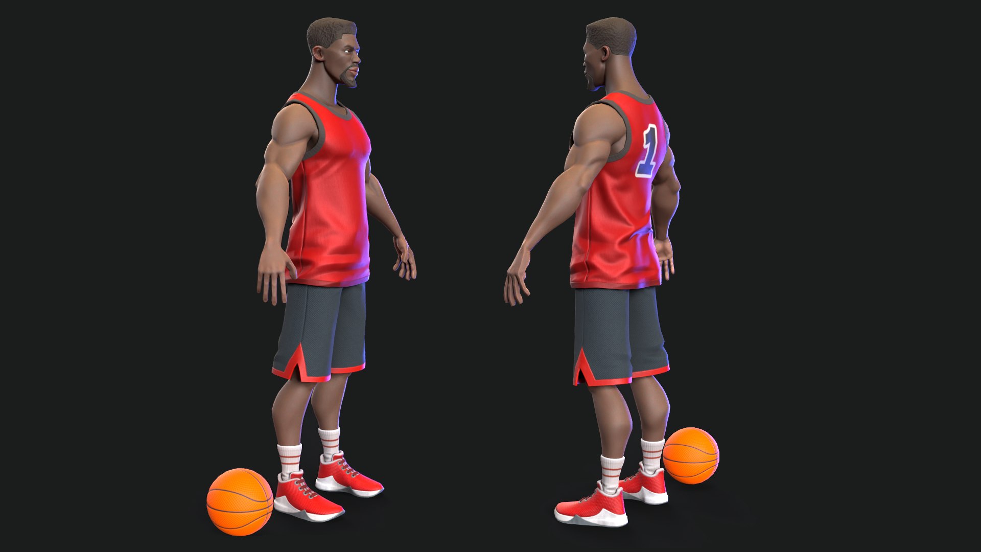 Basketball Stylized Players 3D model - TurboSquid 1874188