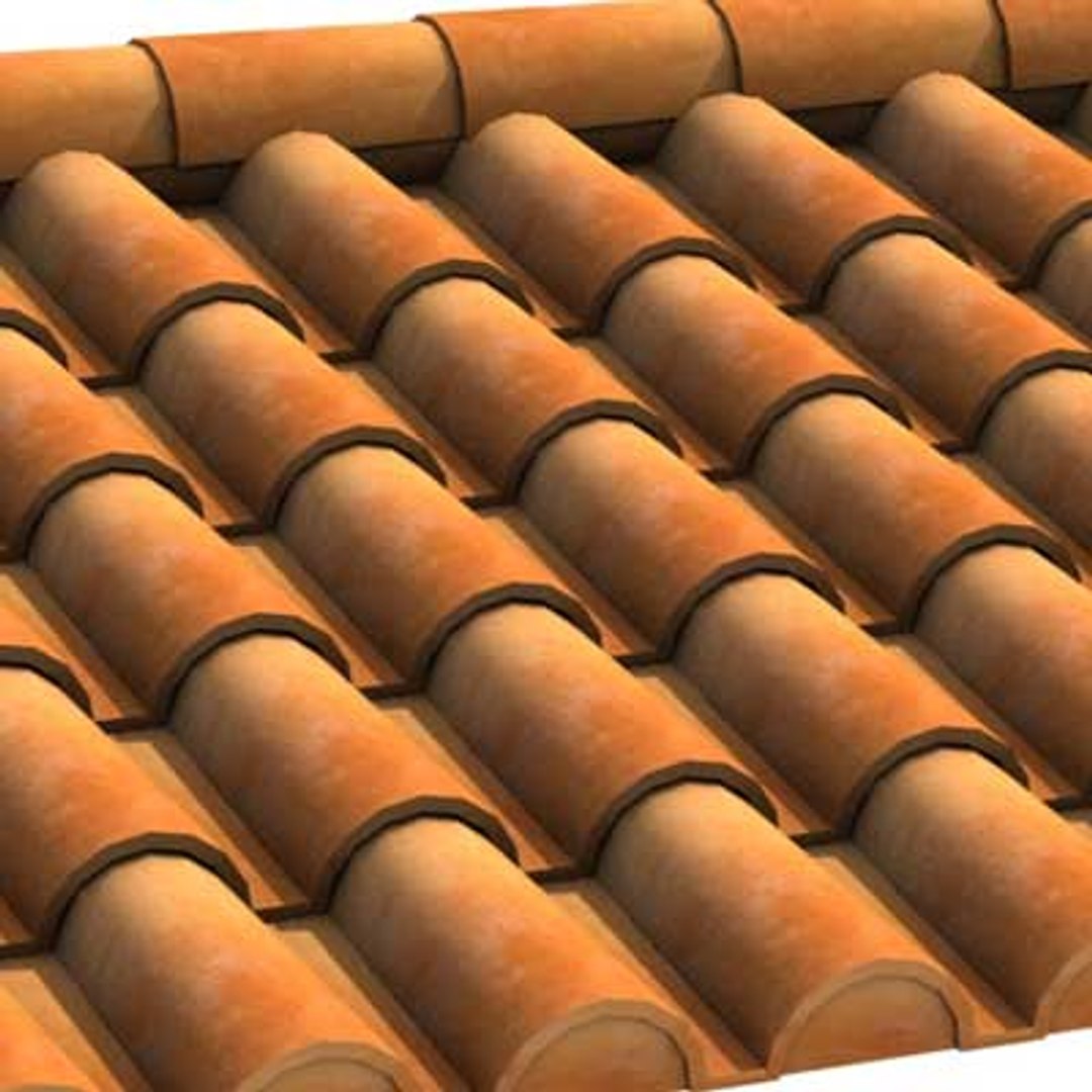 3d roof tiles model