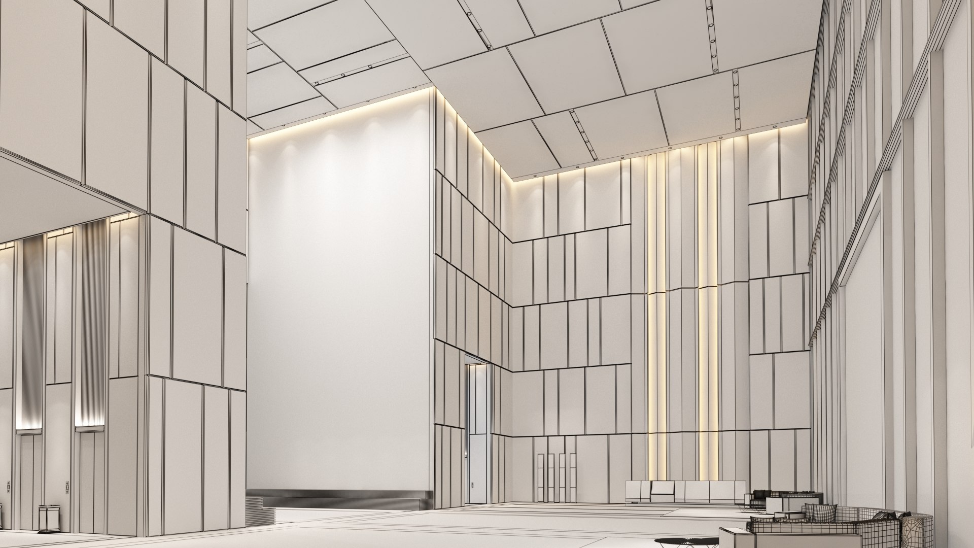 3D Modern Hall 04 Model - TurboSquid 1756786