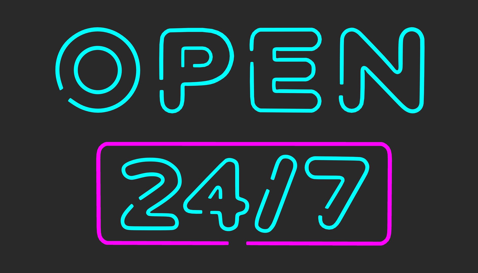 Open Neon Sign 3D Model 3D Model - TurboSquid 2419641