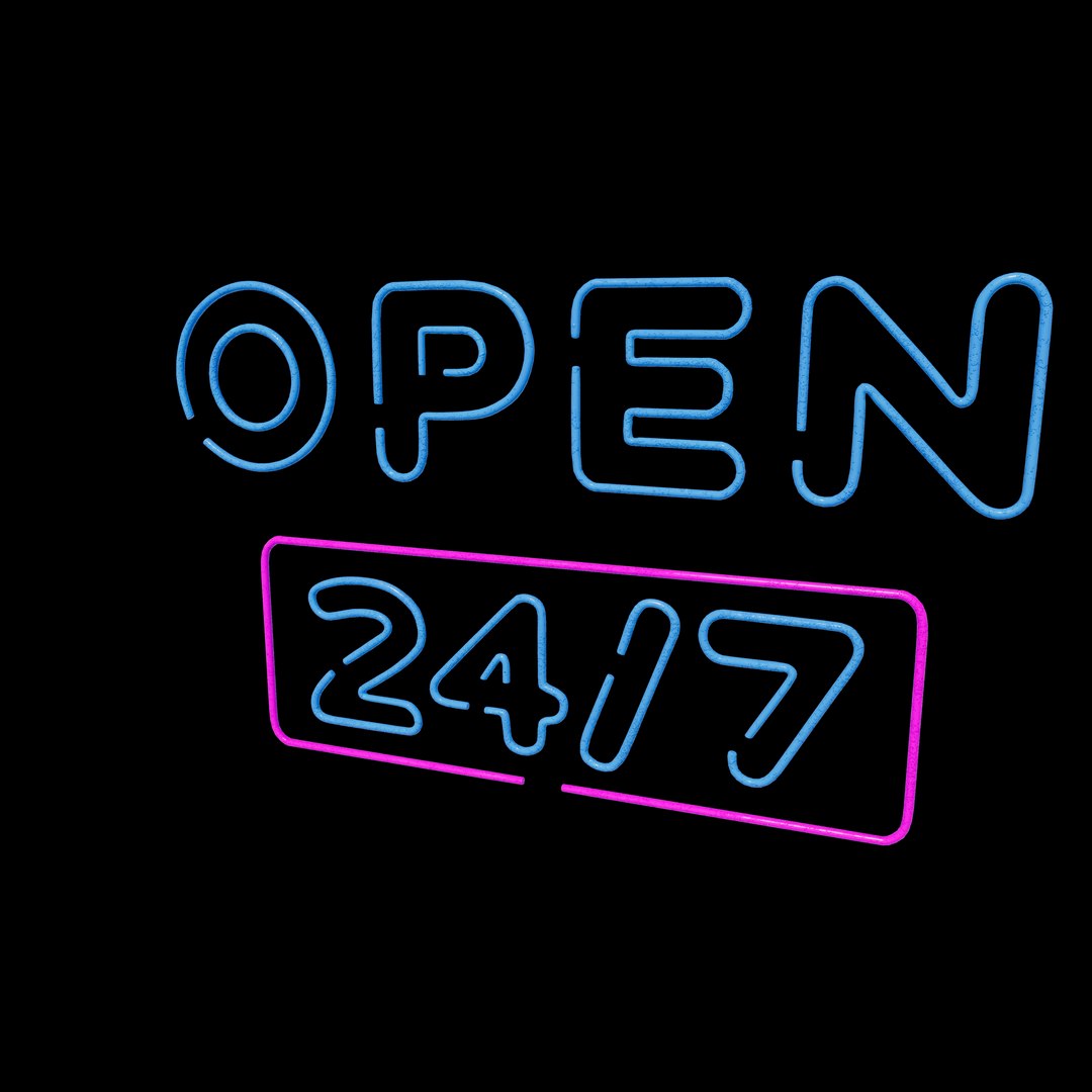 Open Neon Sign 3D Model 3D Model - TurboSquid 2419641