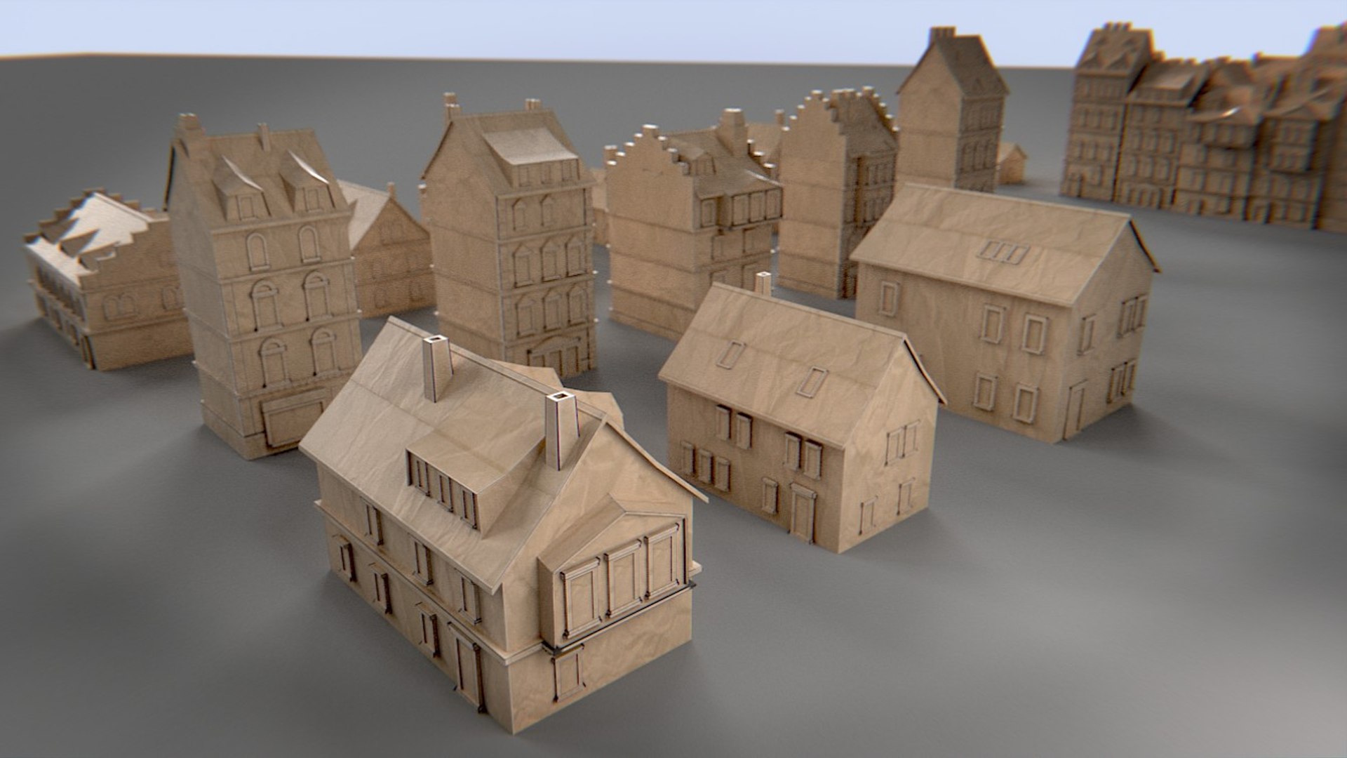Paper Buildings Kit Cityscapes 3d Obj