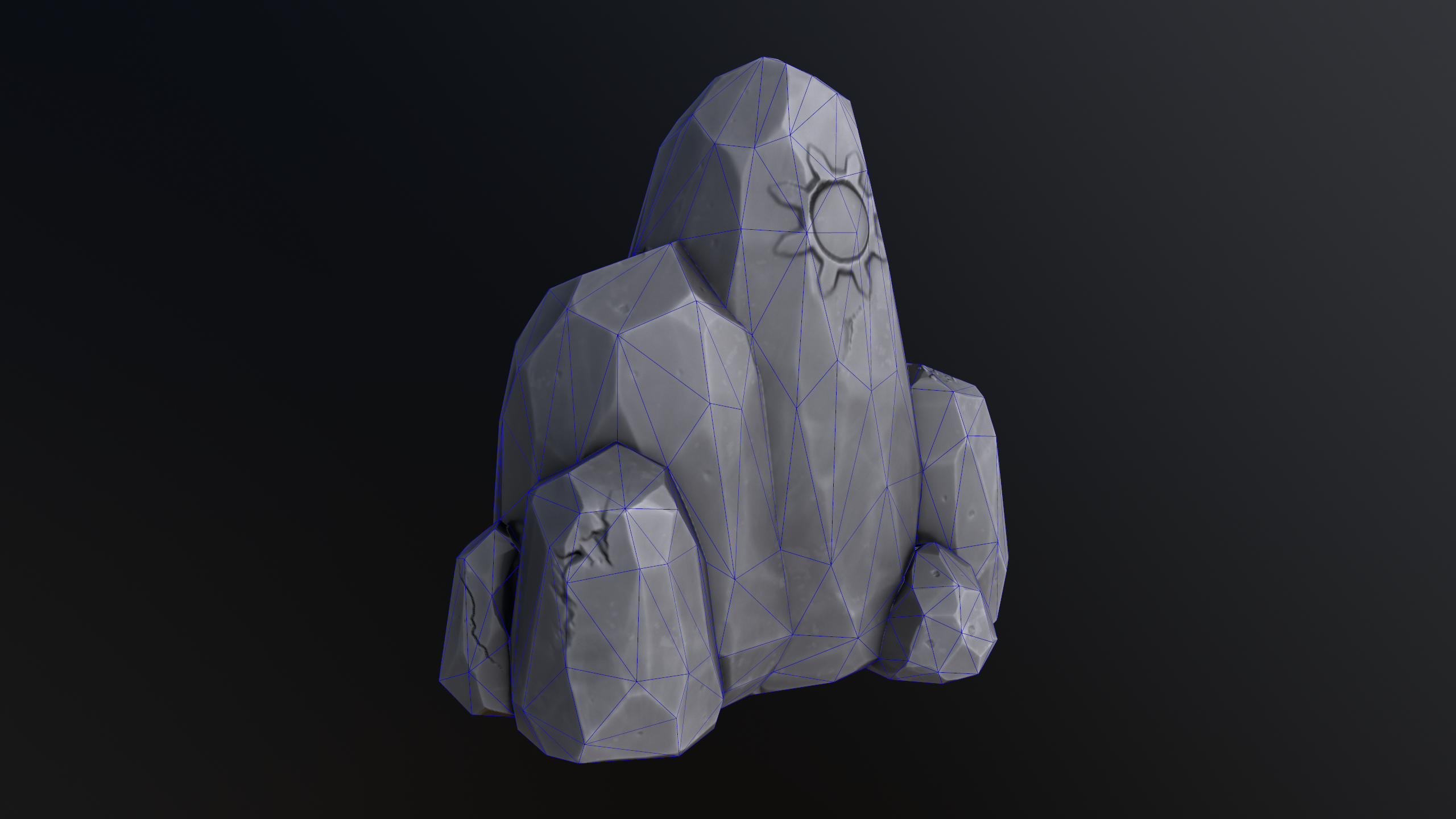 3D stylized rock low-poly - TurboSquid 1649106