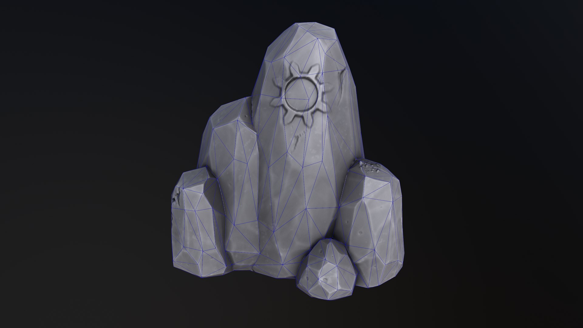 3D Stylized Rock Low-poly - TurboSquid 1649106