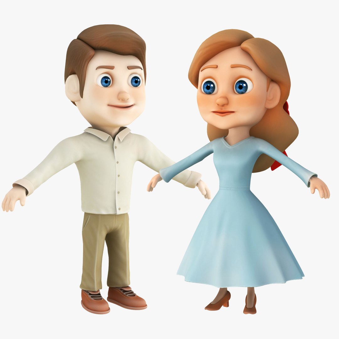Cartoon Mother And Father 3D Model - TurboSquid 2214915