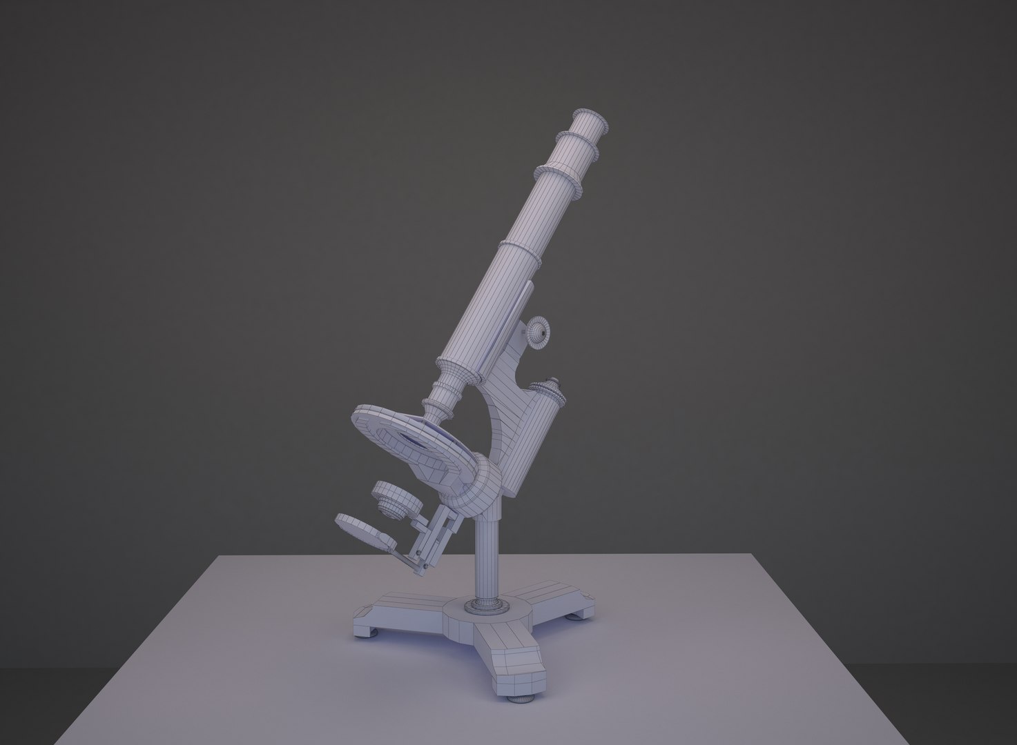 Vintage microscope 3D - TurboSquid 1242201