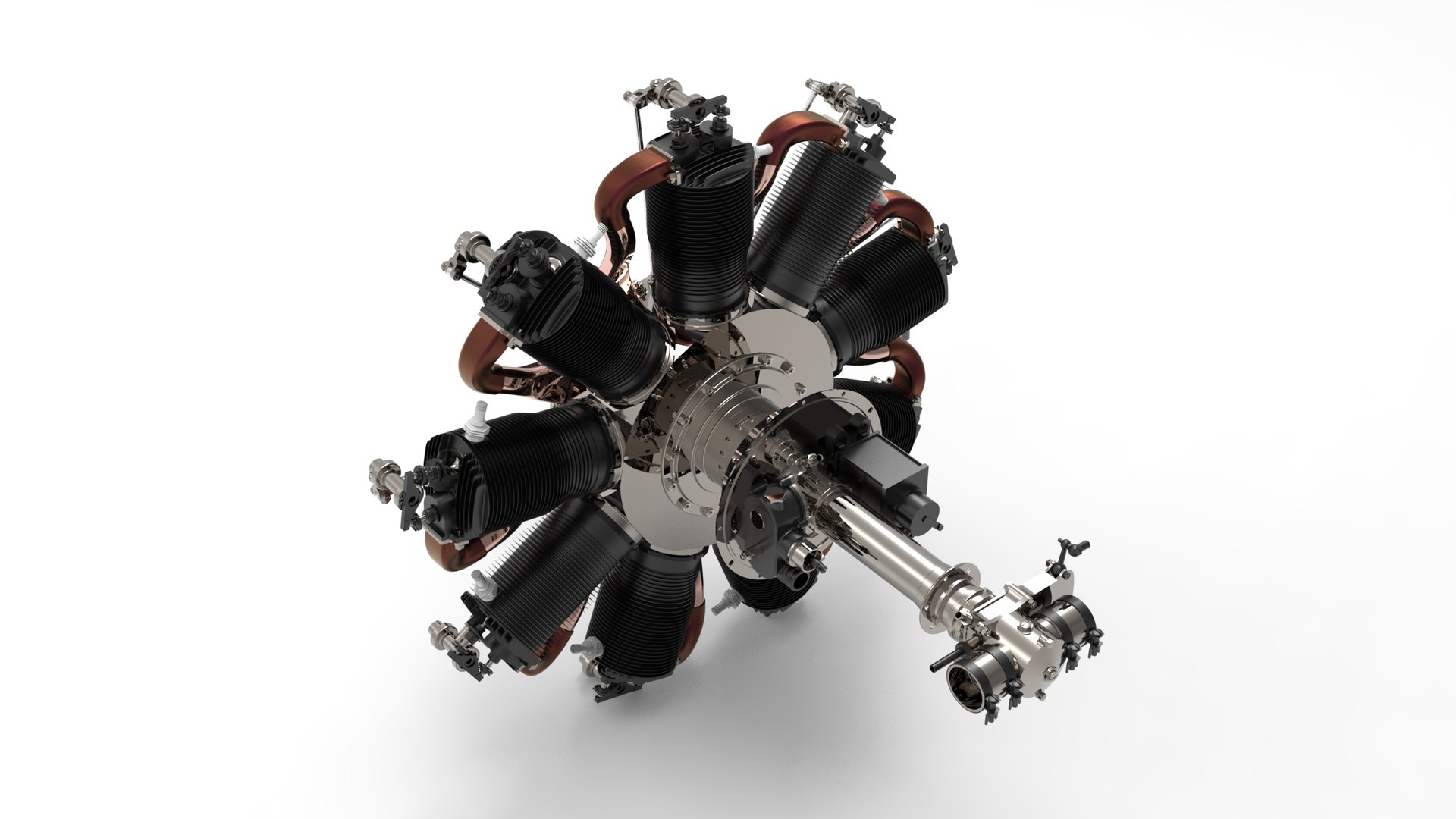 Bleriot Engine Le Rhone Engine 3D - TurboSquid 1946438