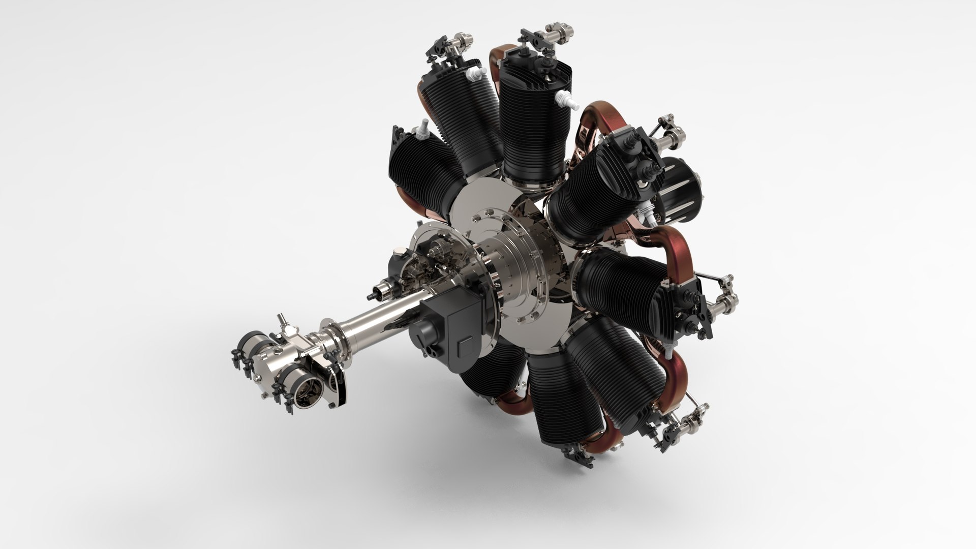 Bleriot Engine Le Rhone Engine 3D - TurboSquid 1946438
