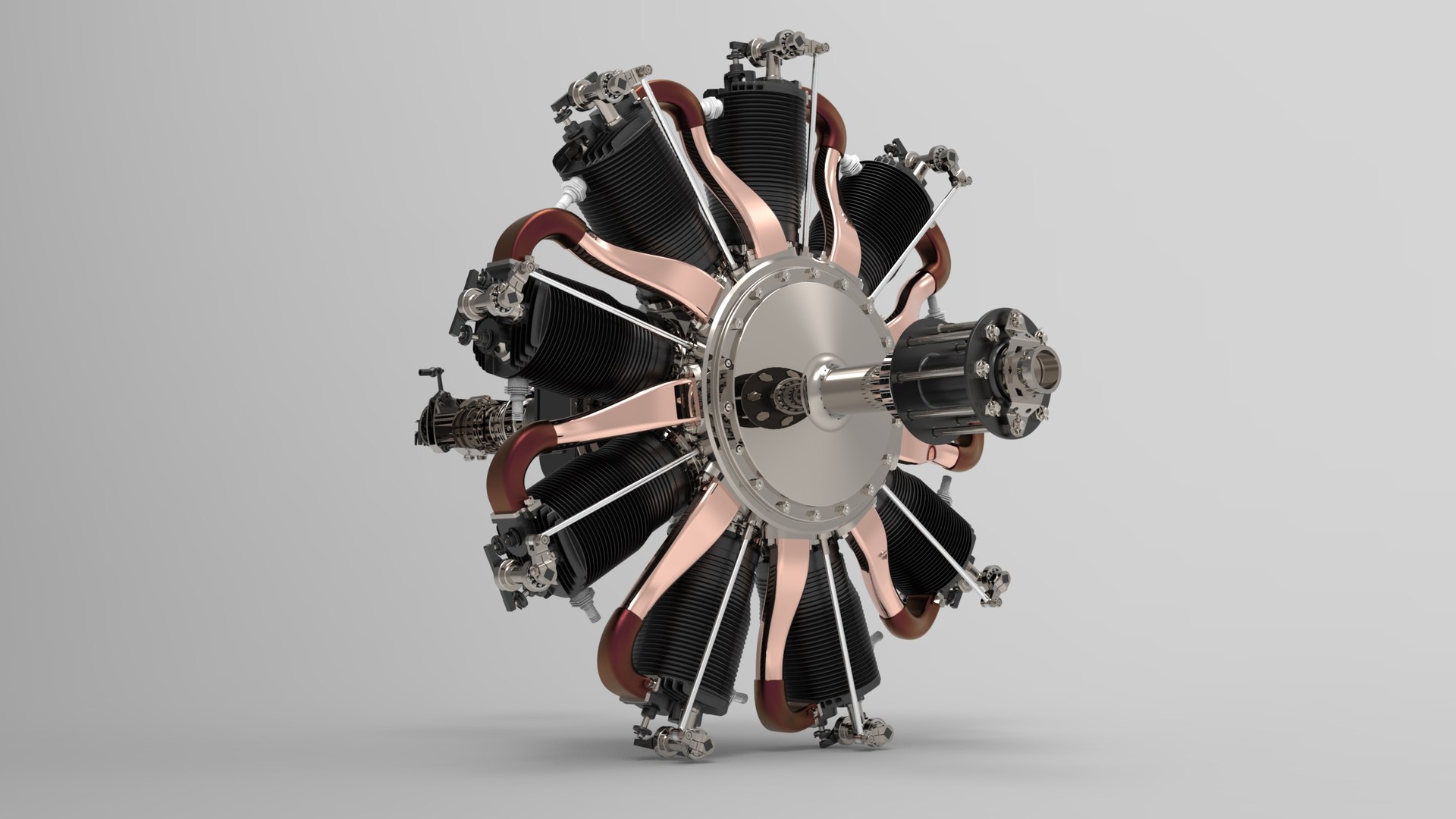 Bleriot Engine Le Rhone Engine 3D - TurboSquid 1946438