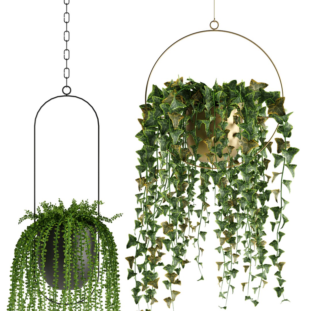 3D Set 3 Halo Meta Hanging Planter Model - TurboSquid 2096211