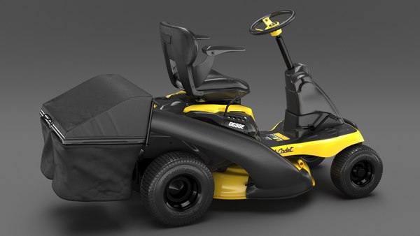 Maya용으로 조작된 Bagger Cub Cadet CC30E가 포함된 전기 승용 잔디 깎는 기계 3D 모델 ...