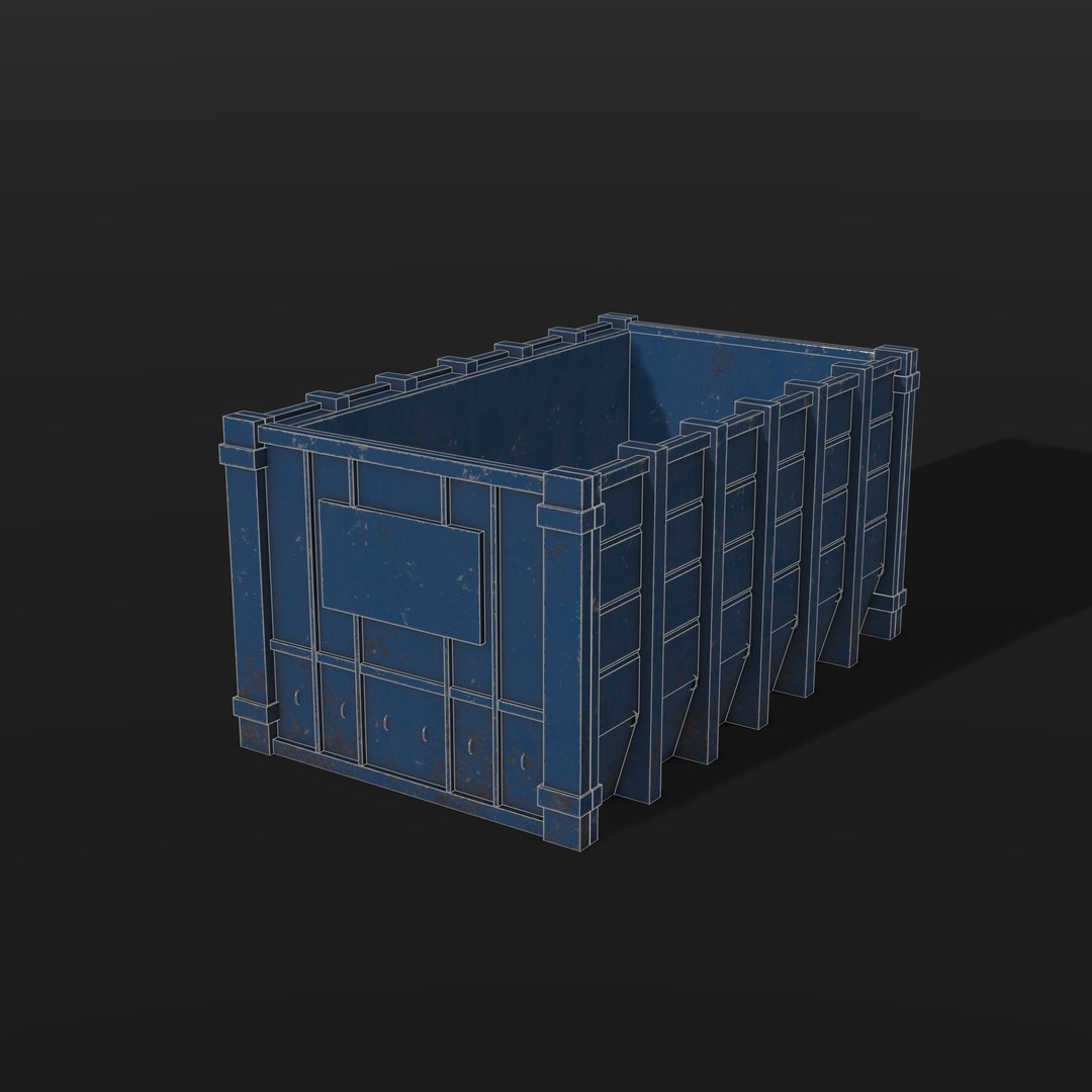 Blue Container 3D - TurboSquid 1433156