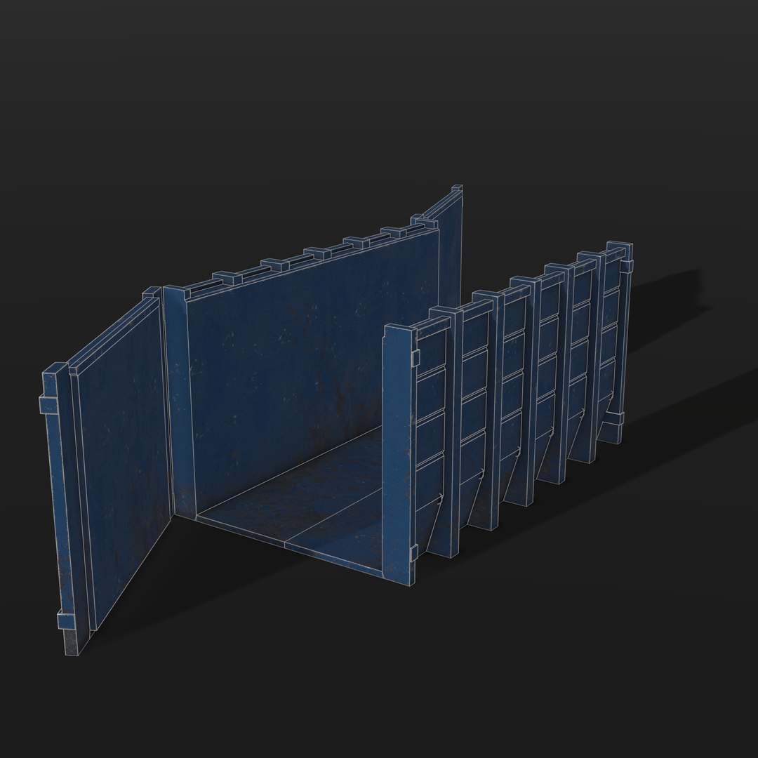 Blue Container 3D - TurboSquid 1433156