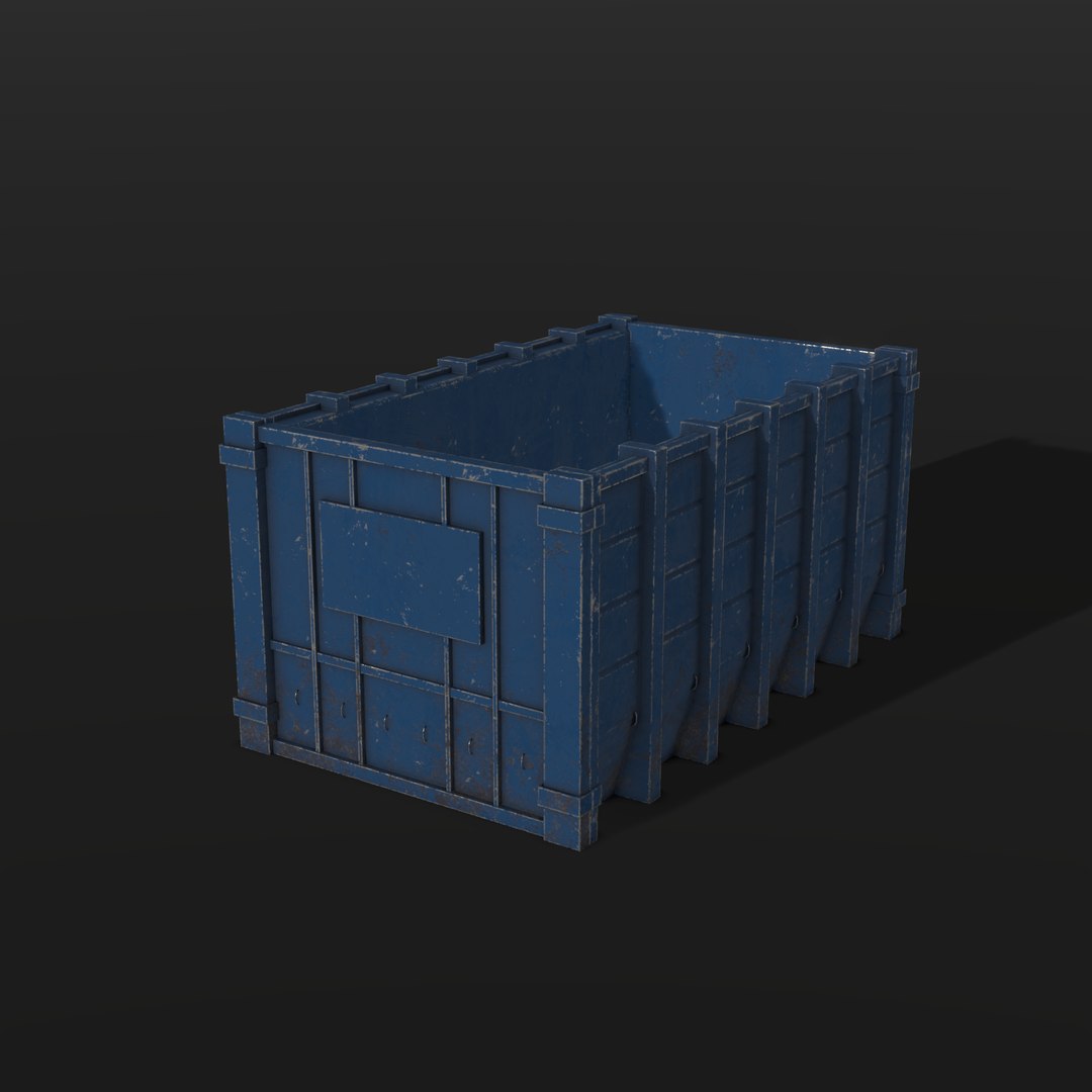 Blue Container 3D - TurboSquid 1433156