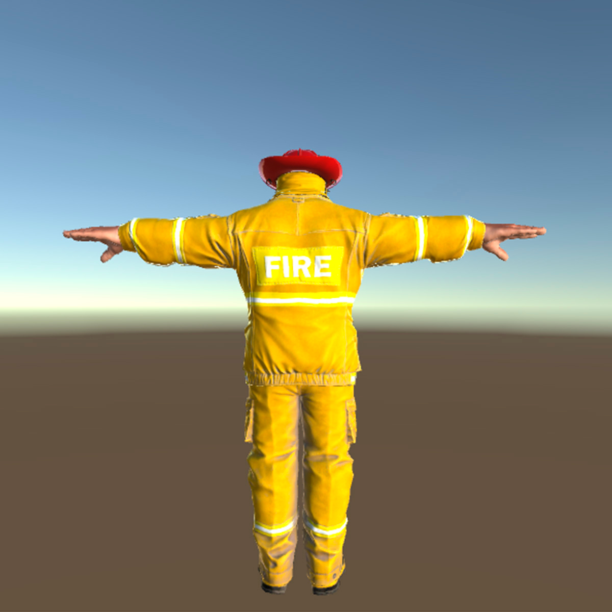 3d model man fireman