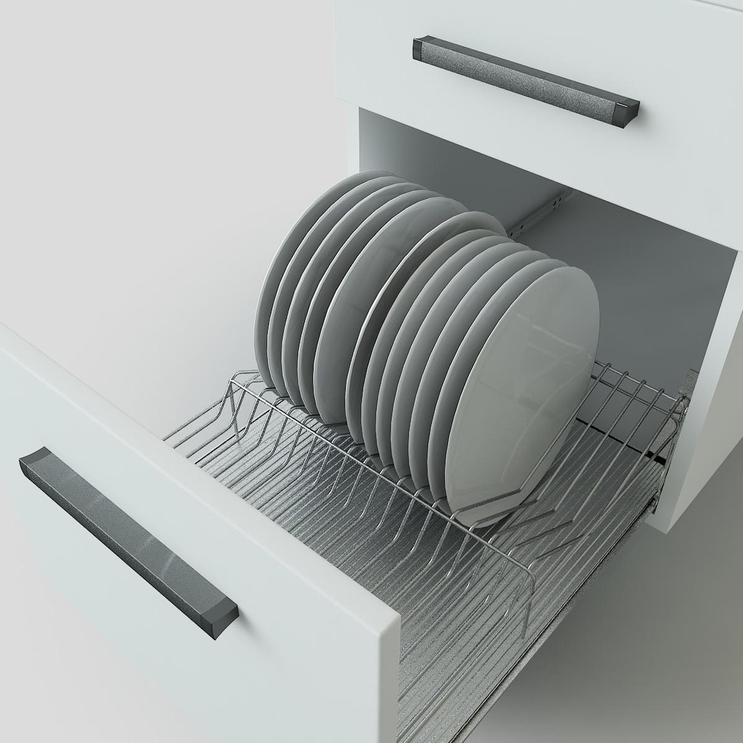3d Plate Rack Drawer Model