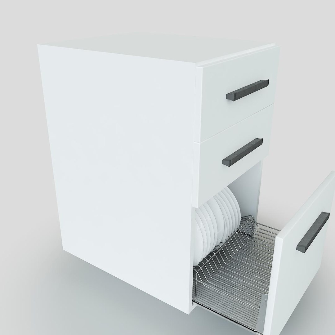 3d Plate Rack Drawer Model