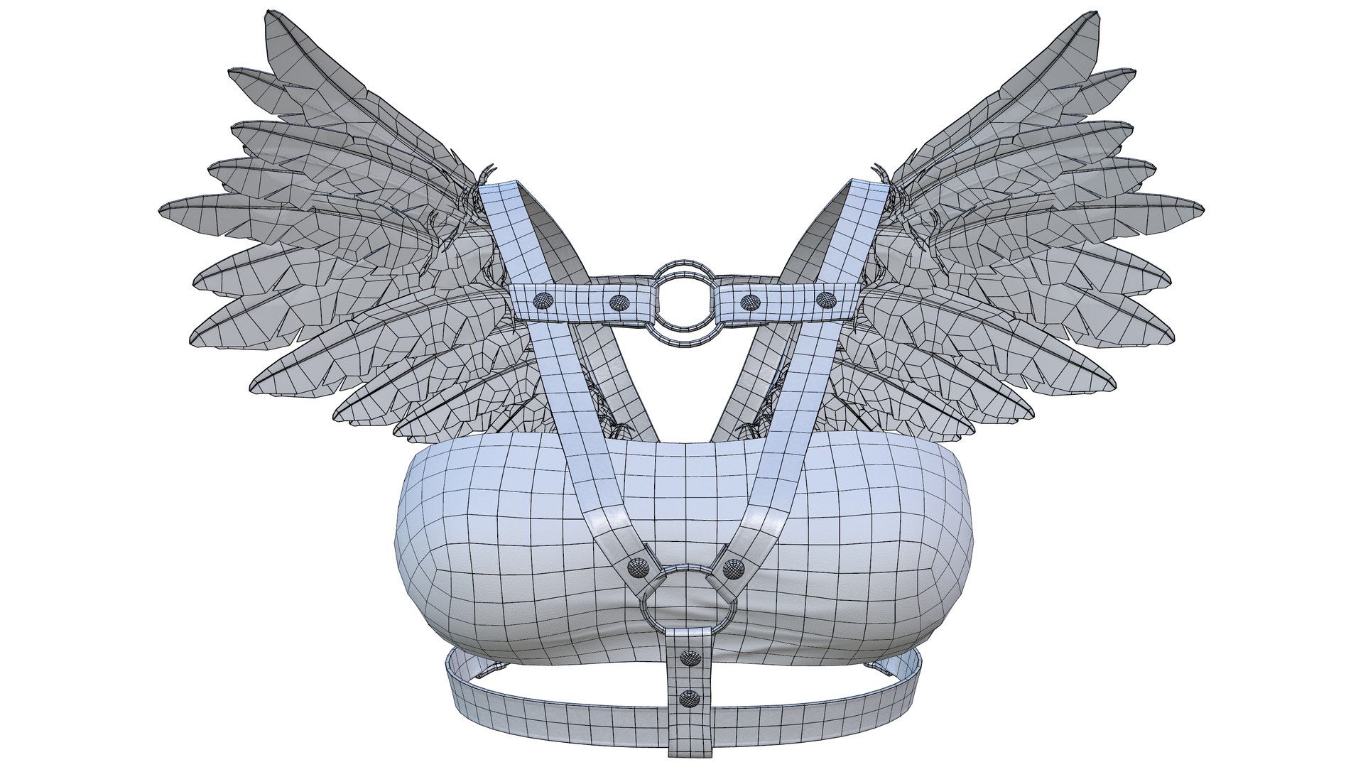 3D Model Black Fashion Tube Straps - TurboSquid 1507743