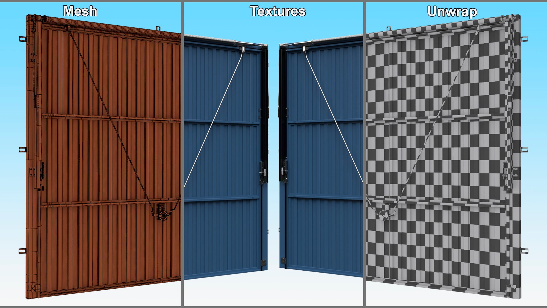 3D Traditional Garage Door Rigged For Maya - TurboSquid 2345959