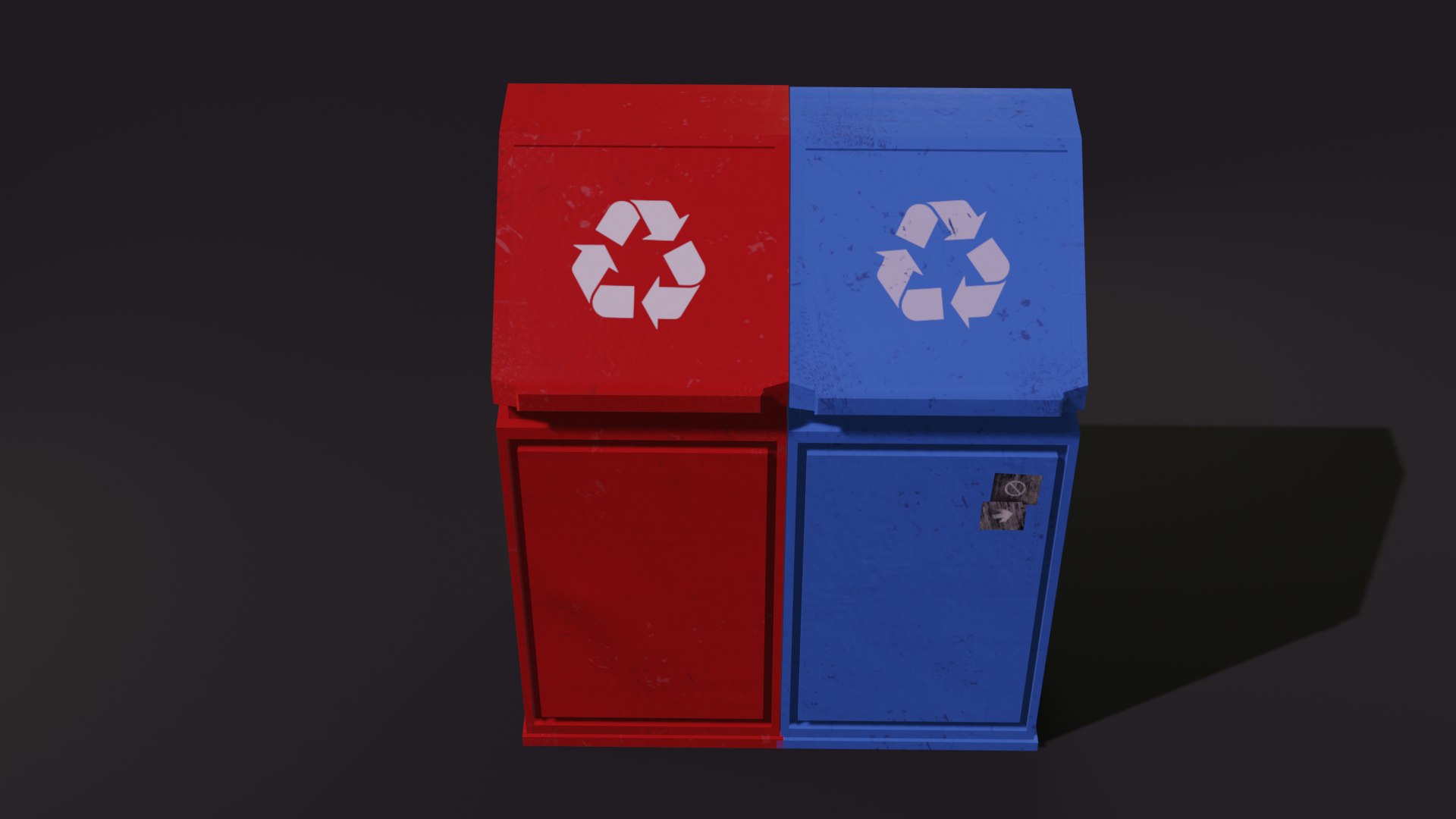 3D GARBAGE SORTING WASTE COLLECTION ENVIRONMENT Low-poly Model Low-poly ...