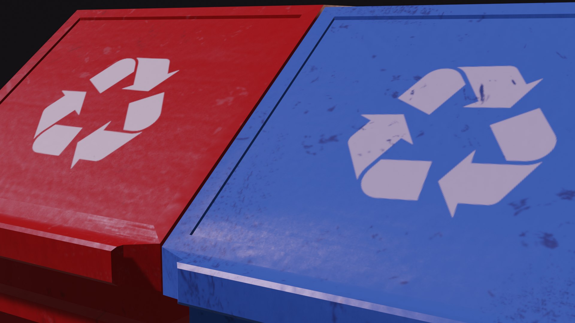 3D GARBAGE SORTING WASTE COLLECTION ENVIRONMENT Low-poly Model Low-poly ...