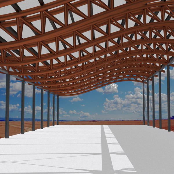 Steel Truss Building 3D 모델 - TurboSquid 2050449
