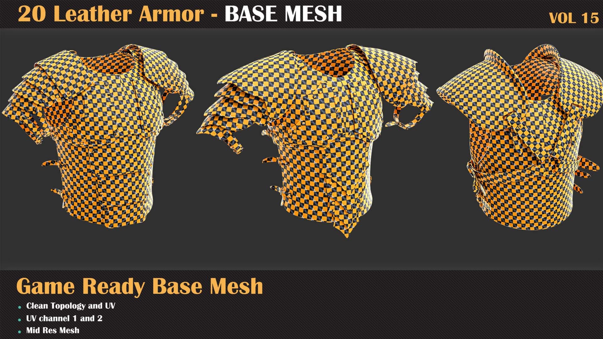 20 Leather Armor BASE MESH - VOL 15 3D Model - TurboSquid 2249505
