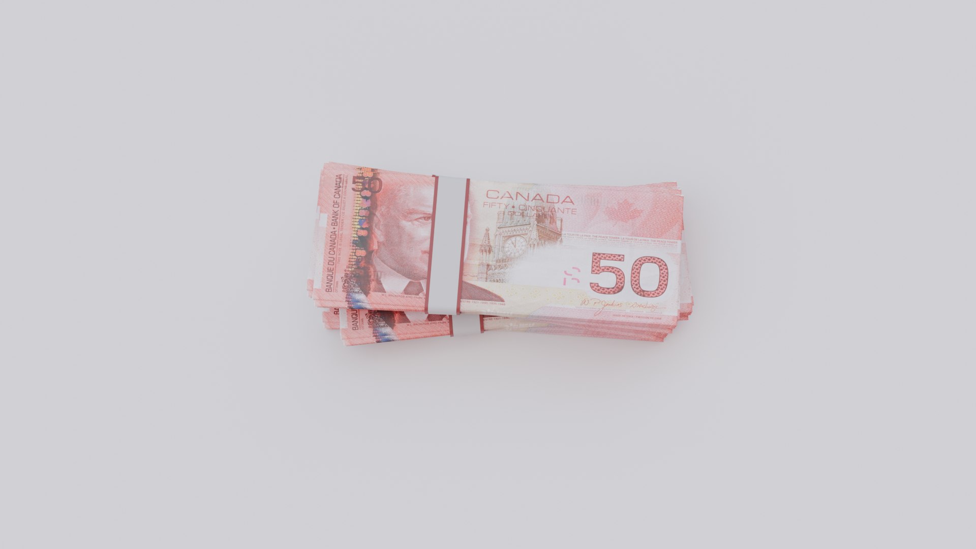 Canadian 50 Dollar CAD Currency Model - TurboSquid 2375555