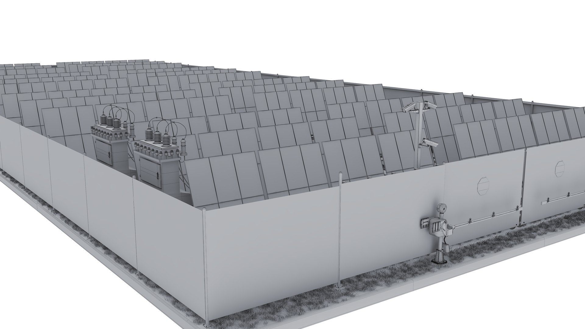 Solar Farm 3D Model - TurboSquid 2208488