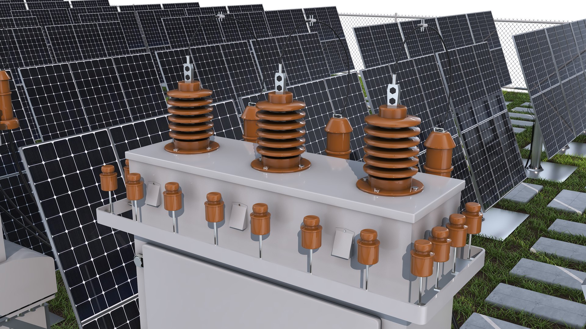 Solar Farm 3D Model - TurboSquid 2208488