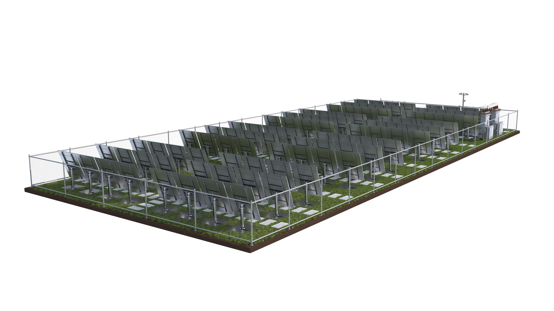 Solar Farm 3D Model - TurboSquid 2208488