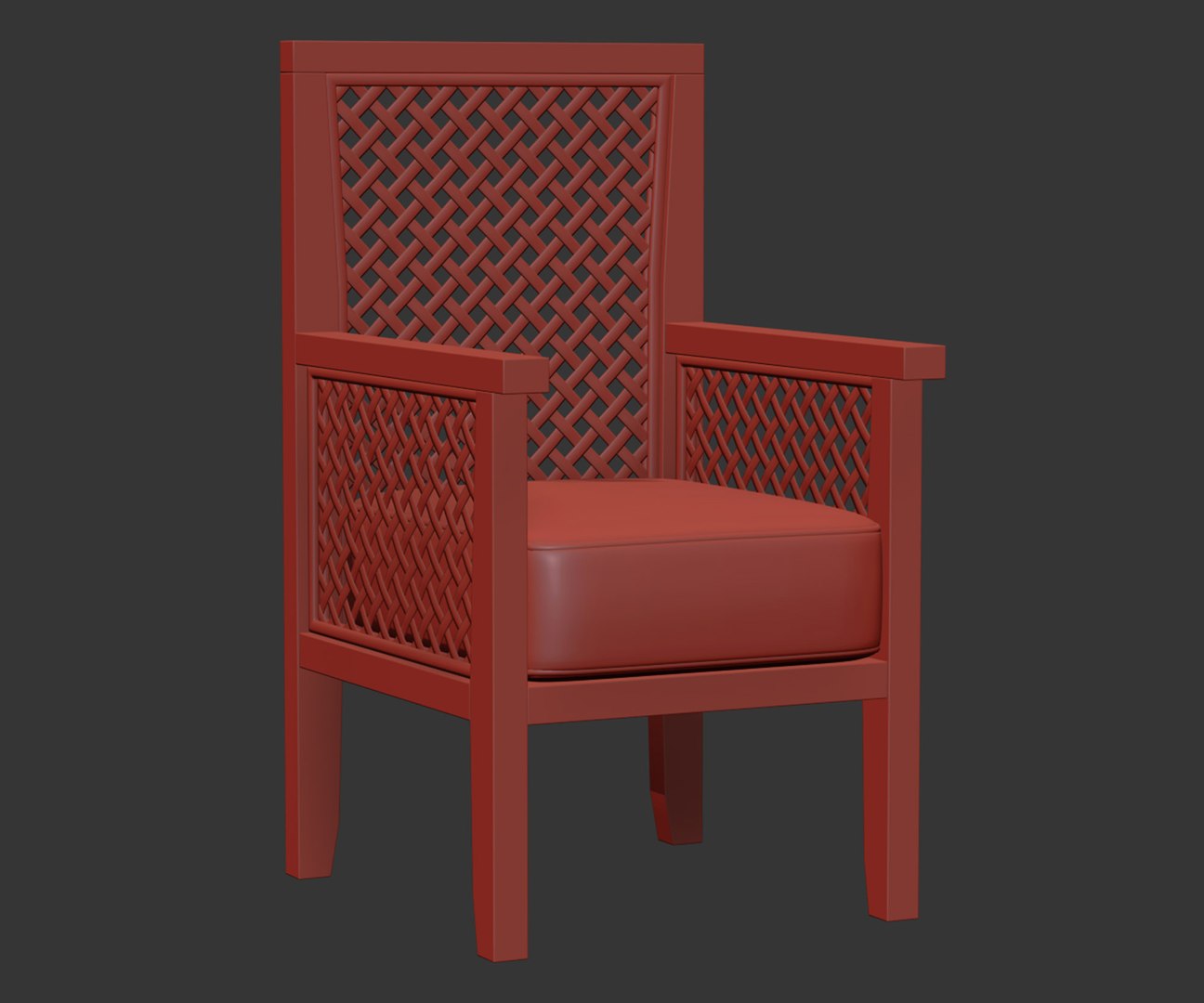 Karen Wooden Dining Armchair By Bpoint Model - TurboSquid 2186656
