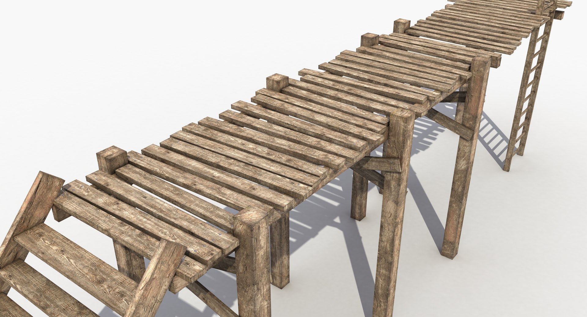 3D Pedestrian Modular Bridge Model - TurboSquid 1161027