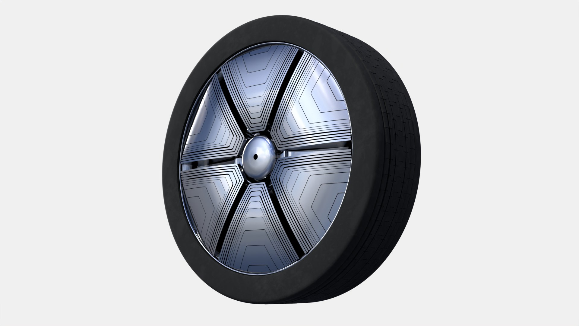 3D Futuristic Wheels Model - TurboSquid 2140004
