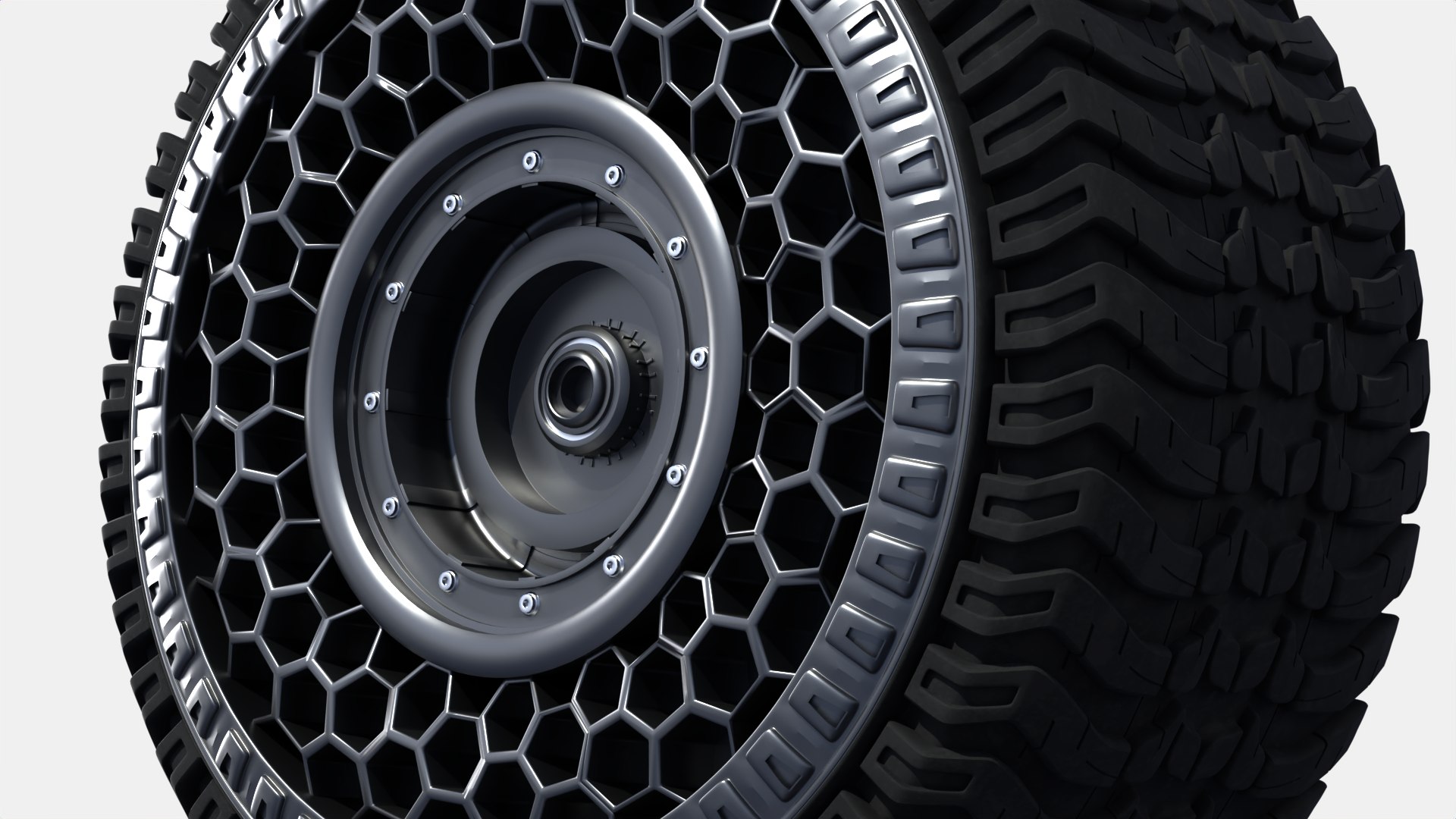 3D Futuristic Wheels Model - TurboSquid 2140004