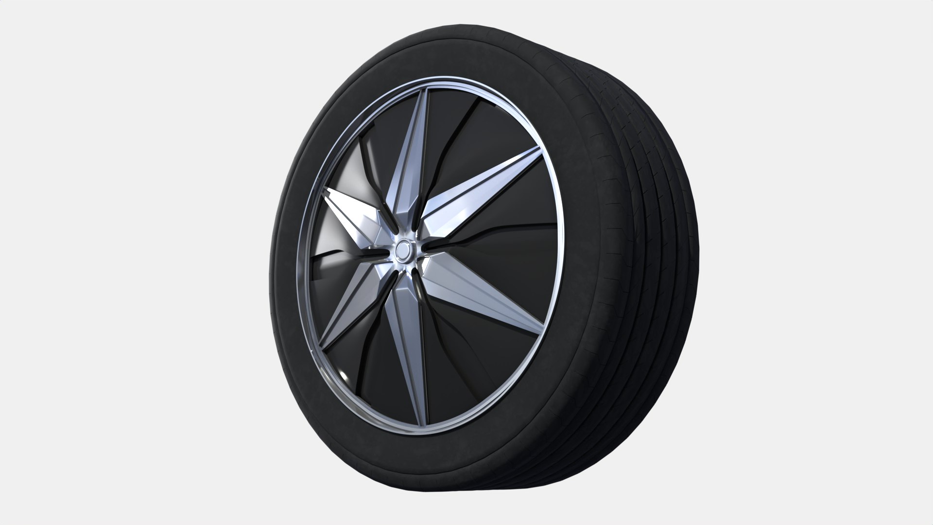 3D Futuristic Wheels Model - TurboSquid 2140004