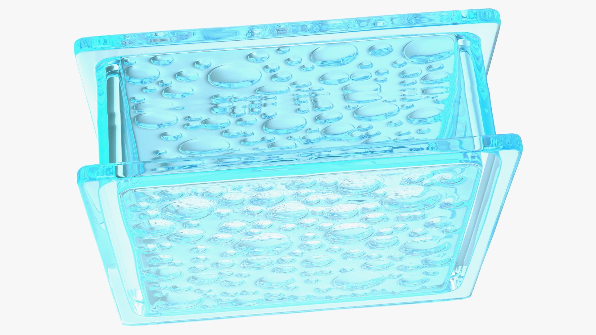 Blue Bubbles Glass Block 3D Model - TurboSquid 1830069