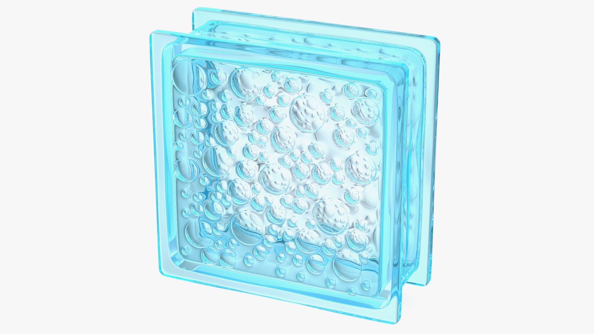 Blue Bubbles Glass Block 3D Model - TurboSquid 1830069